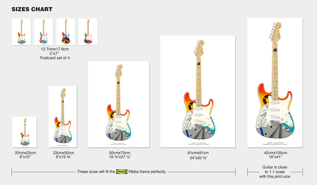 Eric Clapton's Fender Stratocaster Crash 1 Guitar Poster, Guitar Print ...