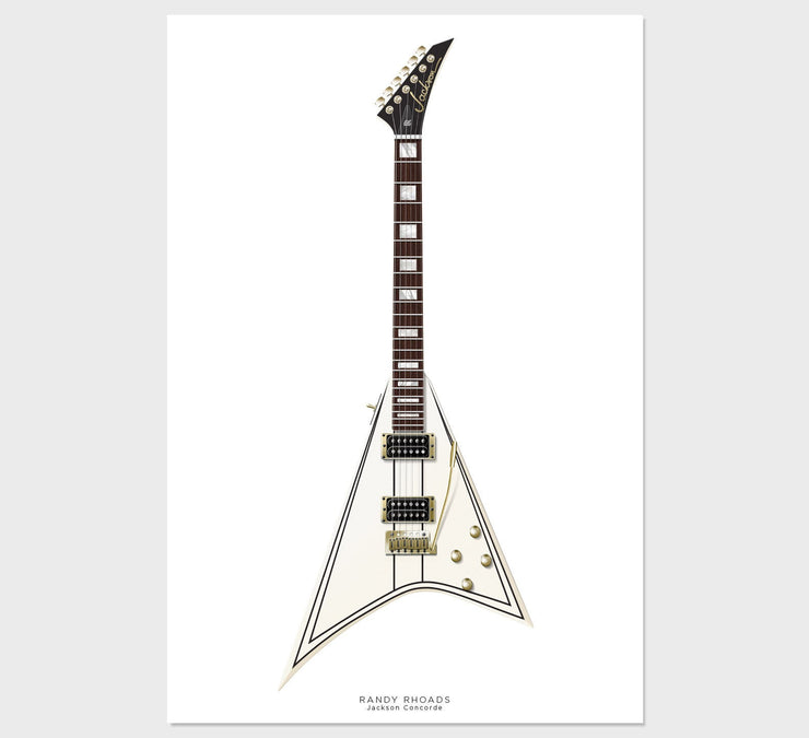 Randy Rhoads's Jackson Concorde Guitar Poster, Guitar Print, Guitar Ar ...